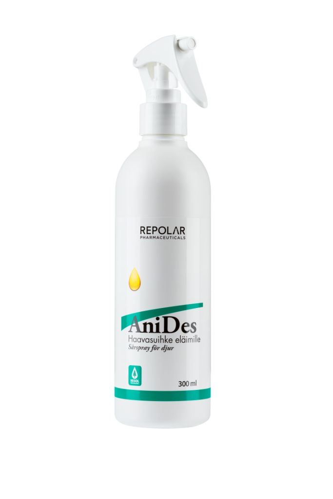 Haava - ärtynyt iho | AniDes® Haavasuihke eläimille