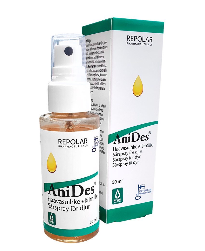 Haava - ärtynyt iho | AniDes® Haavasuihke eläimille